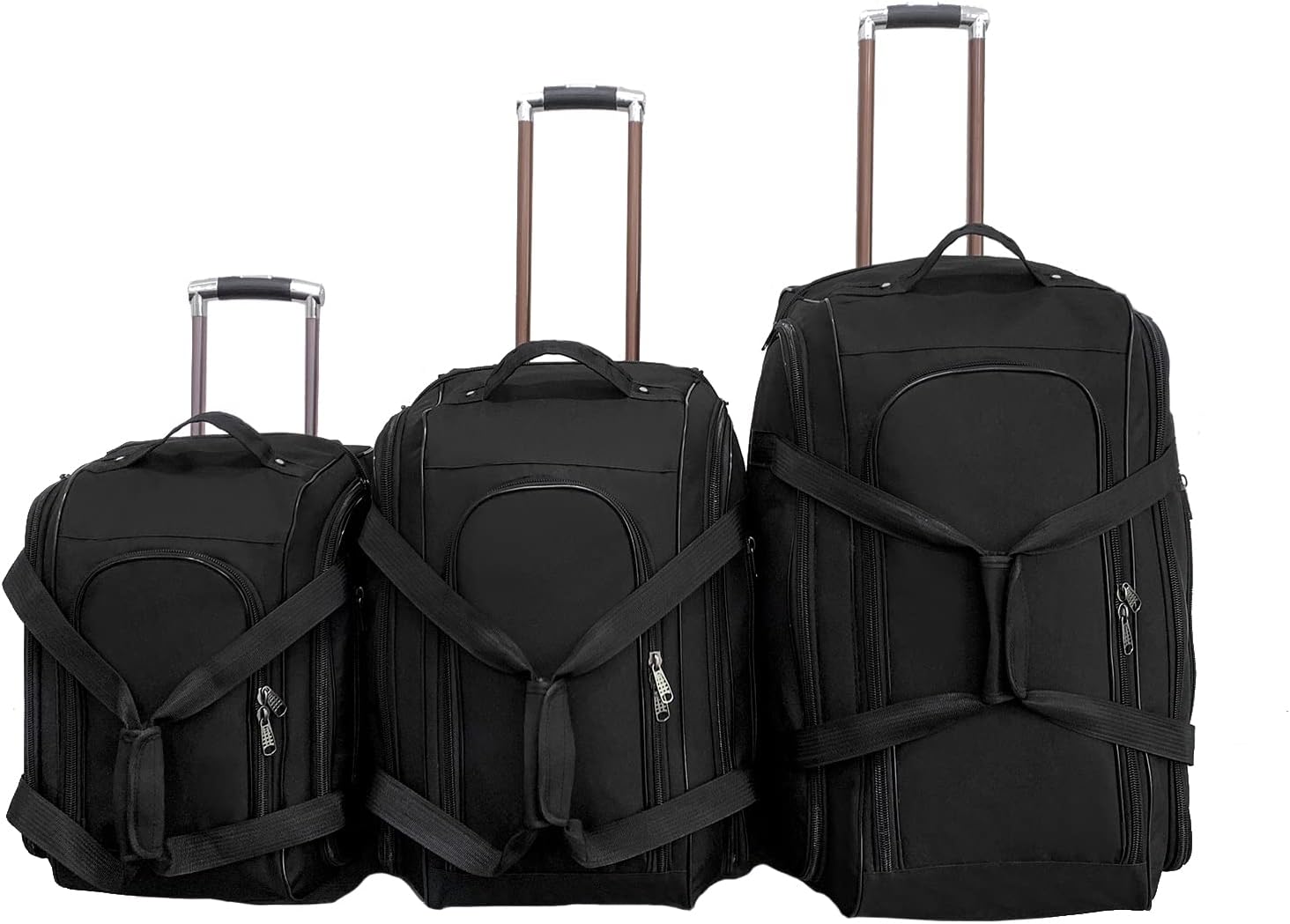 Amazon.com | DABUTY Expandable 3 Pcs Luggage Set Foldable Softside ...