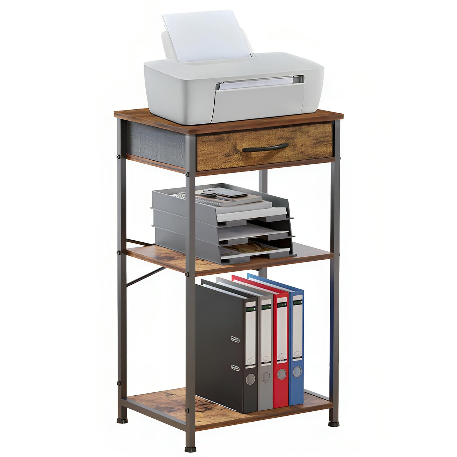 Amazon.com: VonDream Small Printer Table for Home Office, 3-Tier ...