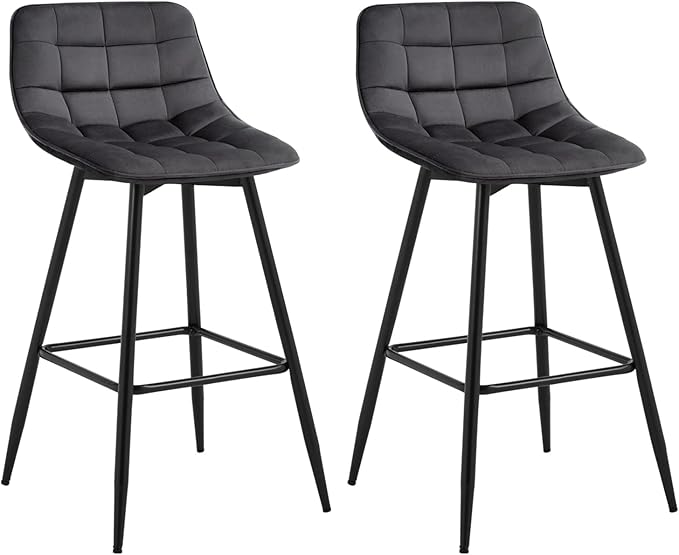 WOLTU Bar Stools Set of 2, Breakfast Kitchen Counter Barstools with ...