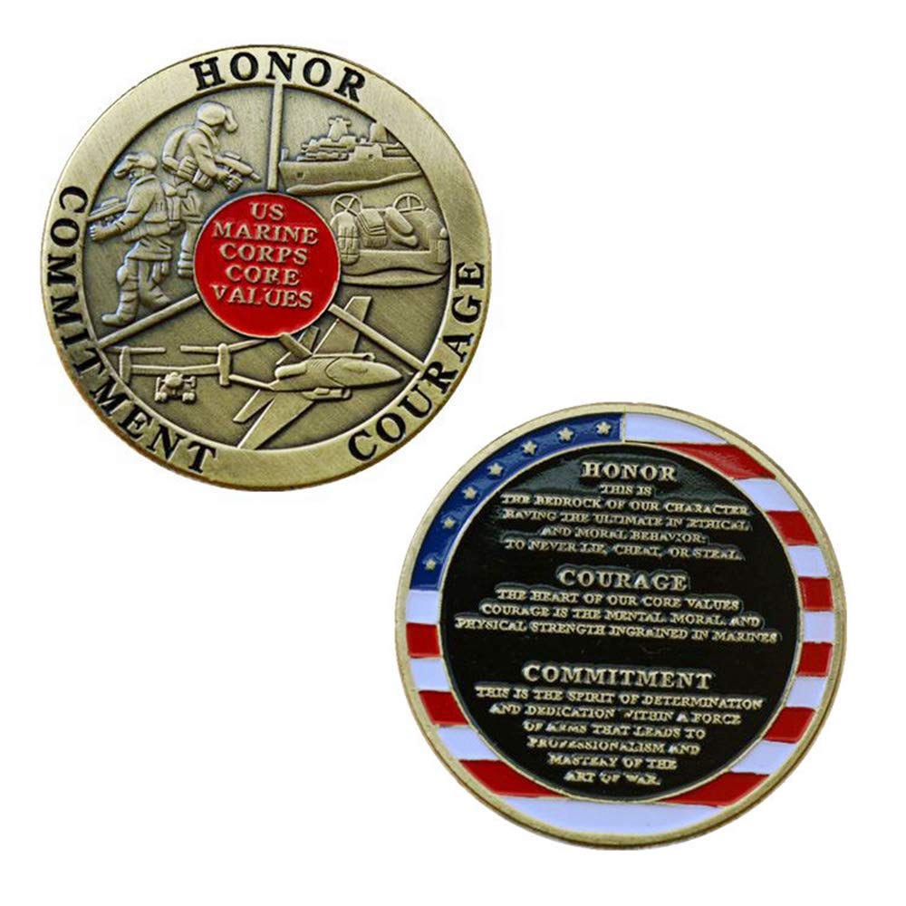 Buy Marine Corps Core Values USMC Challenge Coin, Amazing Marines ...