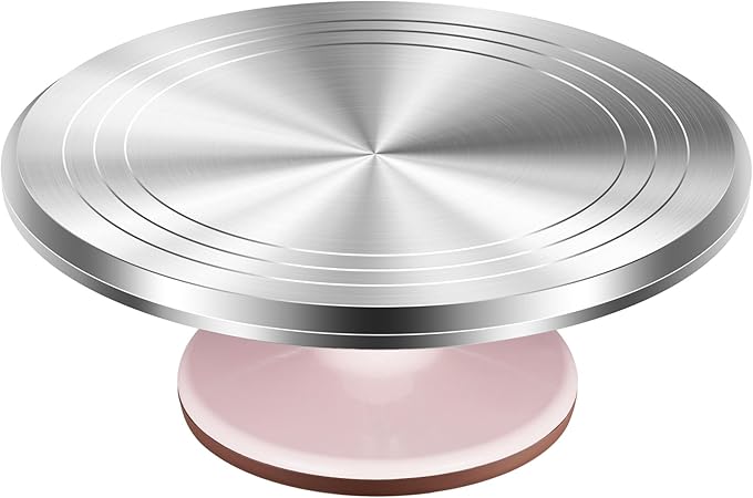 Amazon.com | Kootek Aluminium Alloy Revolving Cake Stand 12 Inch ...