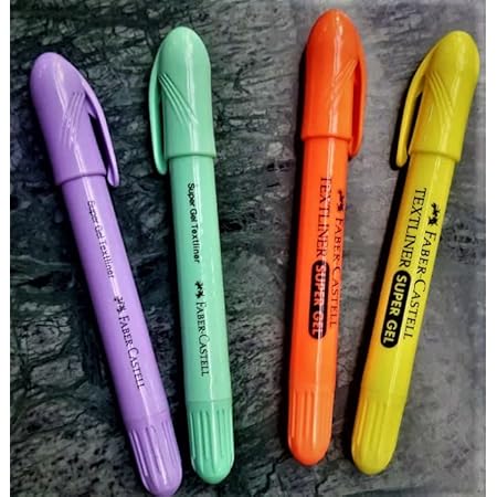 Faber-Castell Super Gel Textliner Crayon - Pack of 6 (Pastel Blue ...