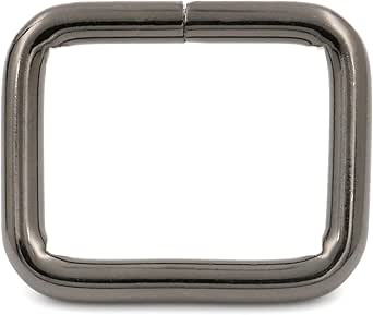 Amazon.com: Wuuycoky 1" Inner Length Gun Color Rectangle Rings Loop ...