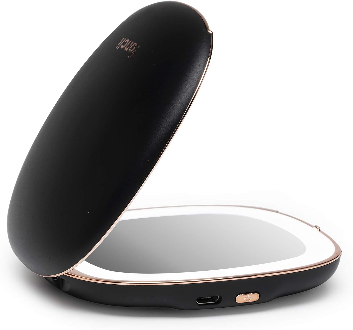 Fancii Rechargeable Compact Magnifying Mirror with Natural LED Lights ...