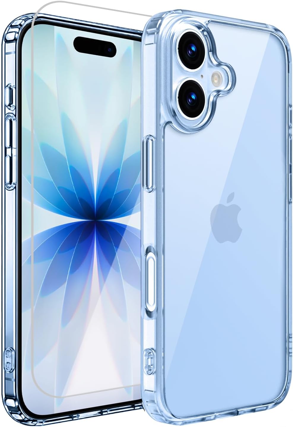 Amazon.co.jp: OMMQ iPhone 17 Case, Clear, Shockproof, Glass Film ...