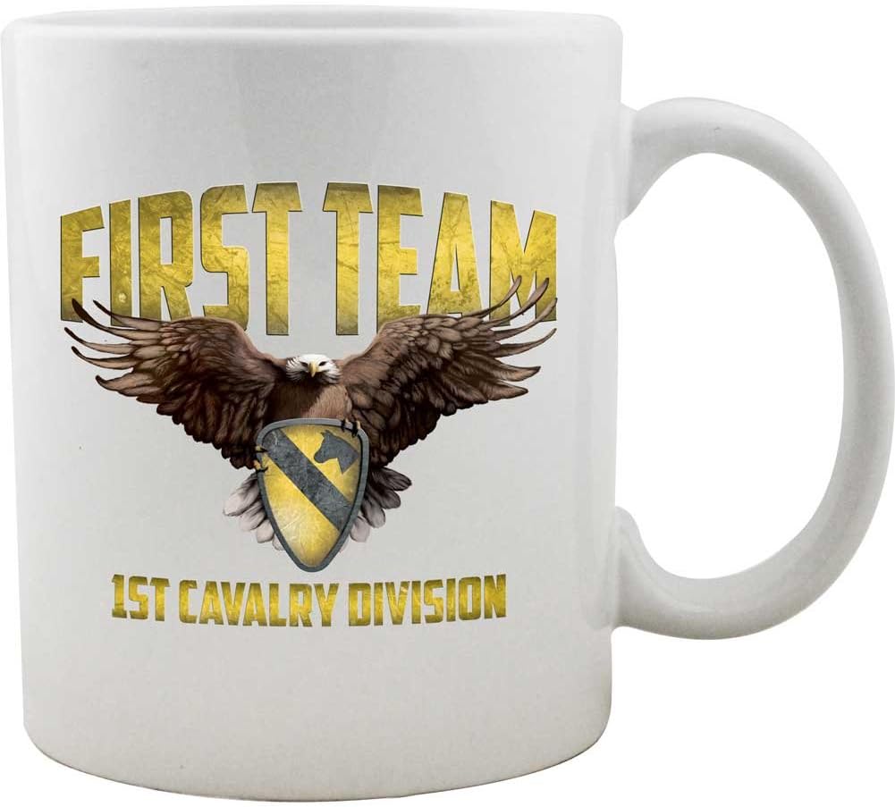 Amazon.com | USAMM Original 1st Cavalry First Team Mug: Coffee Cups & Mugs