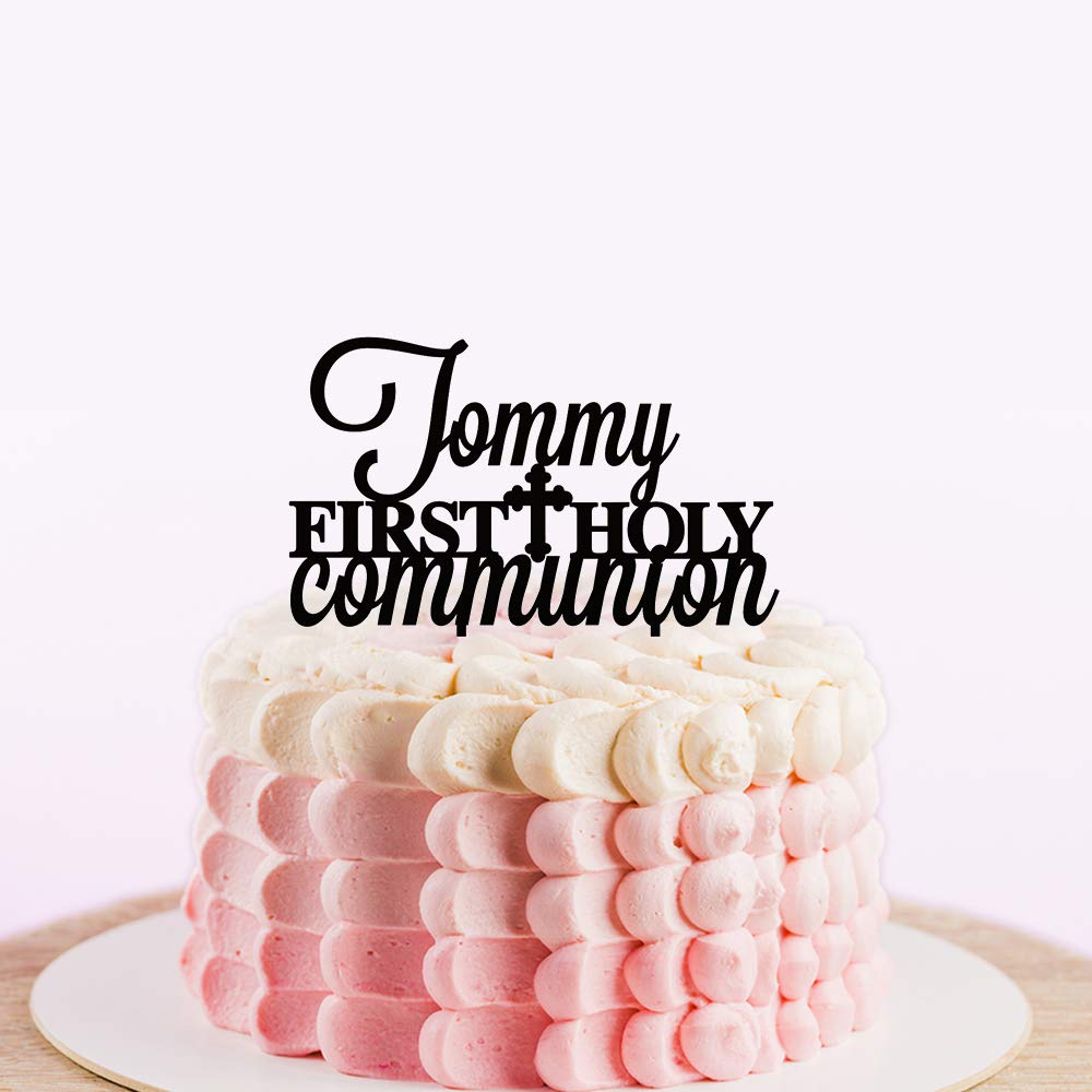 First Holy Communion Cake Topper Custom Mi Bautizo Cake Topper ...