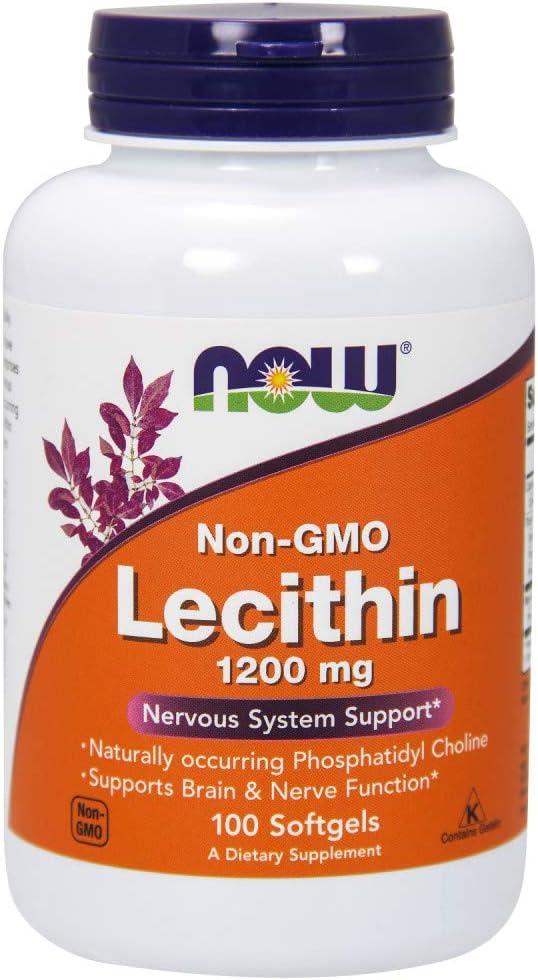 Amazon.com: NOW Supplements, Lecithin 1200 mg with naturally occurring Phosphatidyl Choline, 100 ...