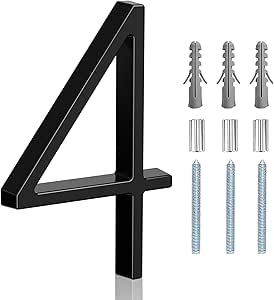 5" Floating Stainless Steel Address House Number, Modern Metal Anti ...