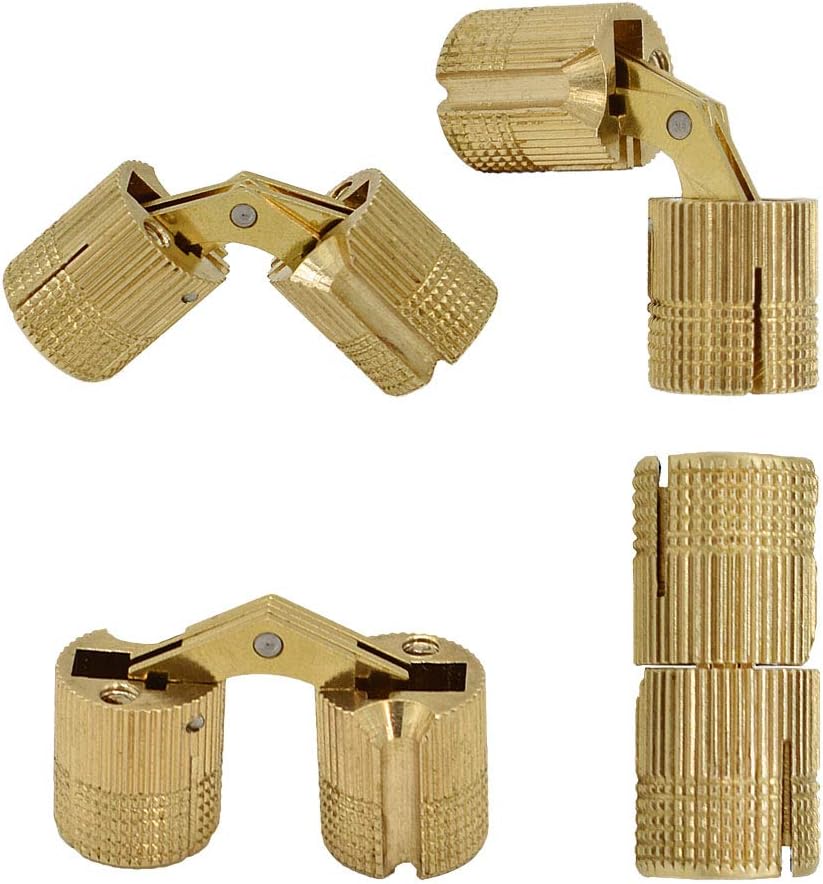 Invisible Hinge Brass Hidden Barrel Hinges 180° Opening Angle 4pcs Size ...