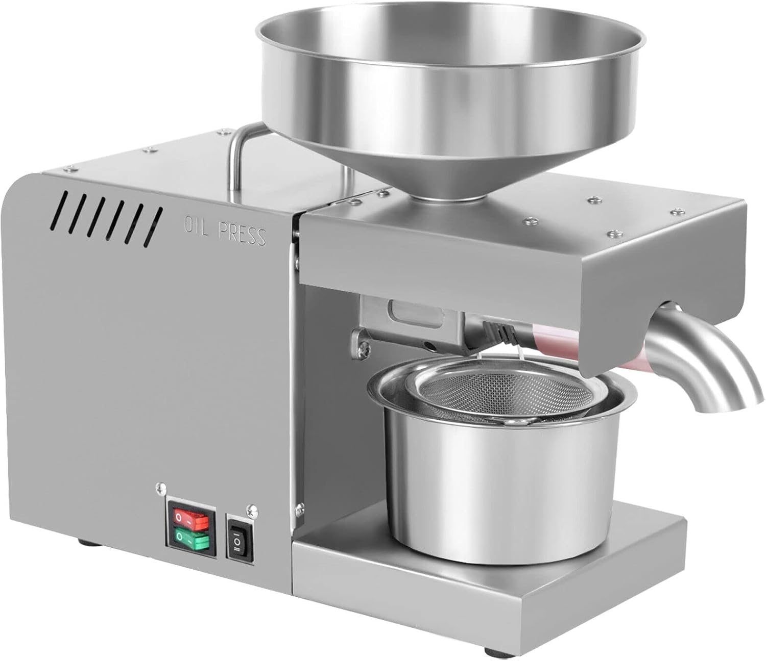 Amazon.com: Automatic Oil Press Machine, 600W Commercial Home Oil ...