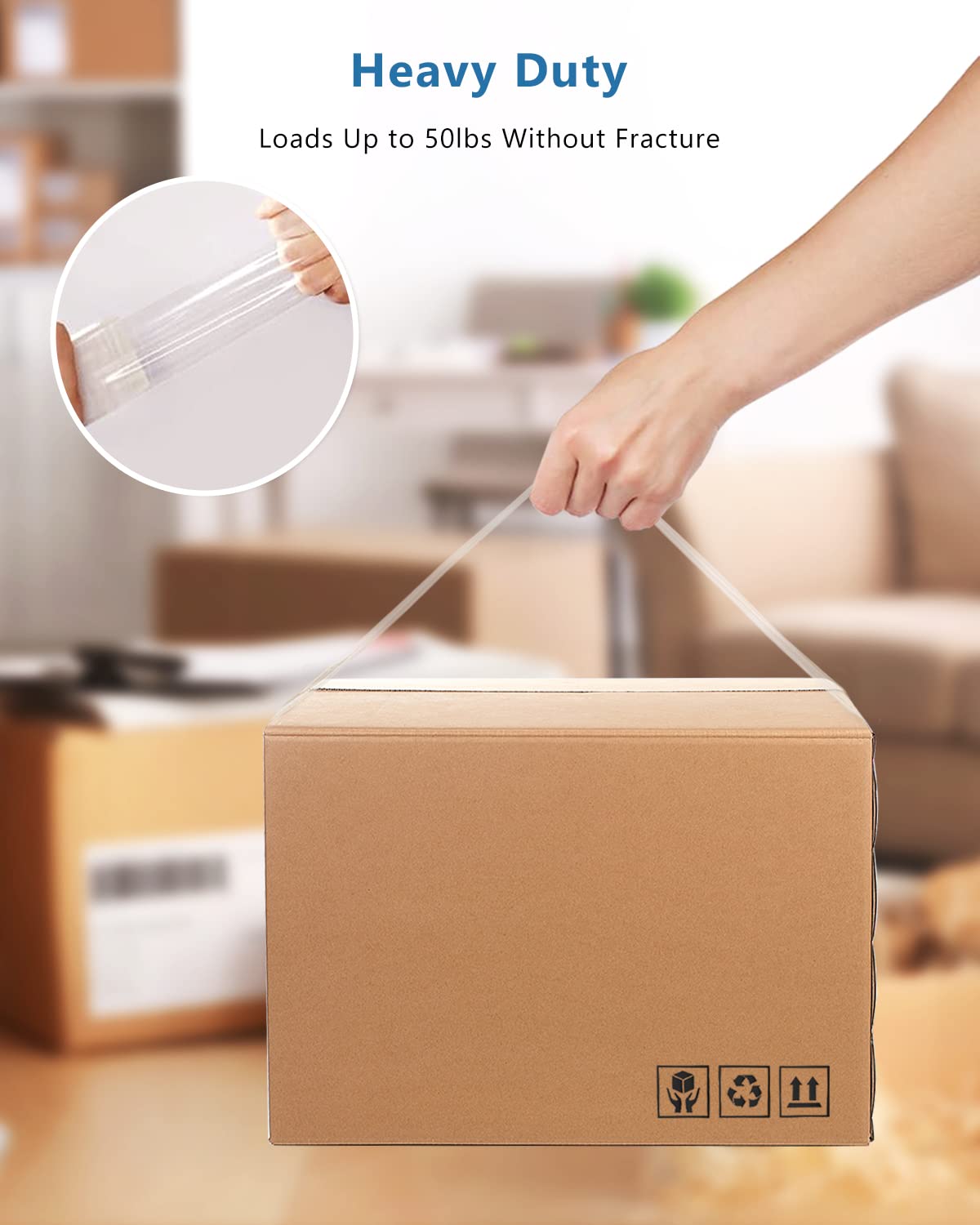 Snapklik.com : Shipping Packing Tape 6 Rolls, 1.88 60 Yard, Total 360Y ...