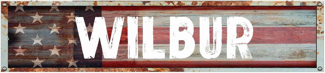 Amazon.com: WILBUR 8" American Flag Patriotic rectangle paint weathered ...