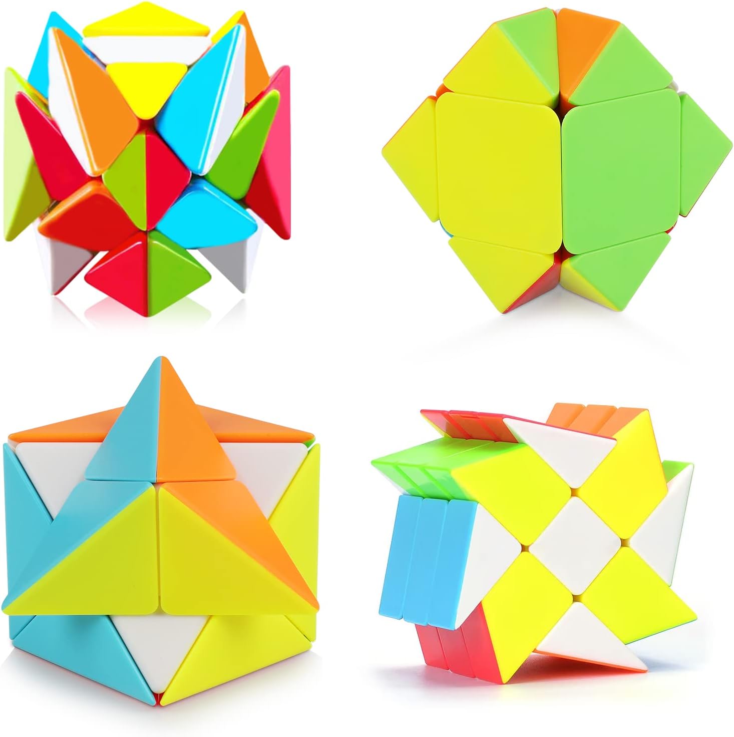 Coolzon Magic Cube Set,4 Pack Speed Magic Cubes Smoothly Stickerless ...