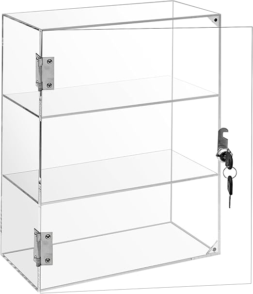 Amazon.com: Locking Display Case, Showcase Display Cabinet, 3-Tier ...