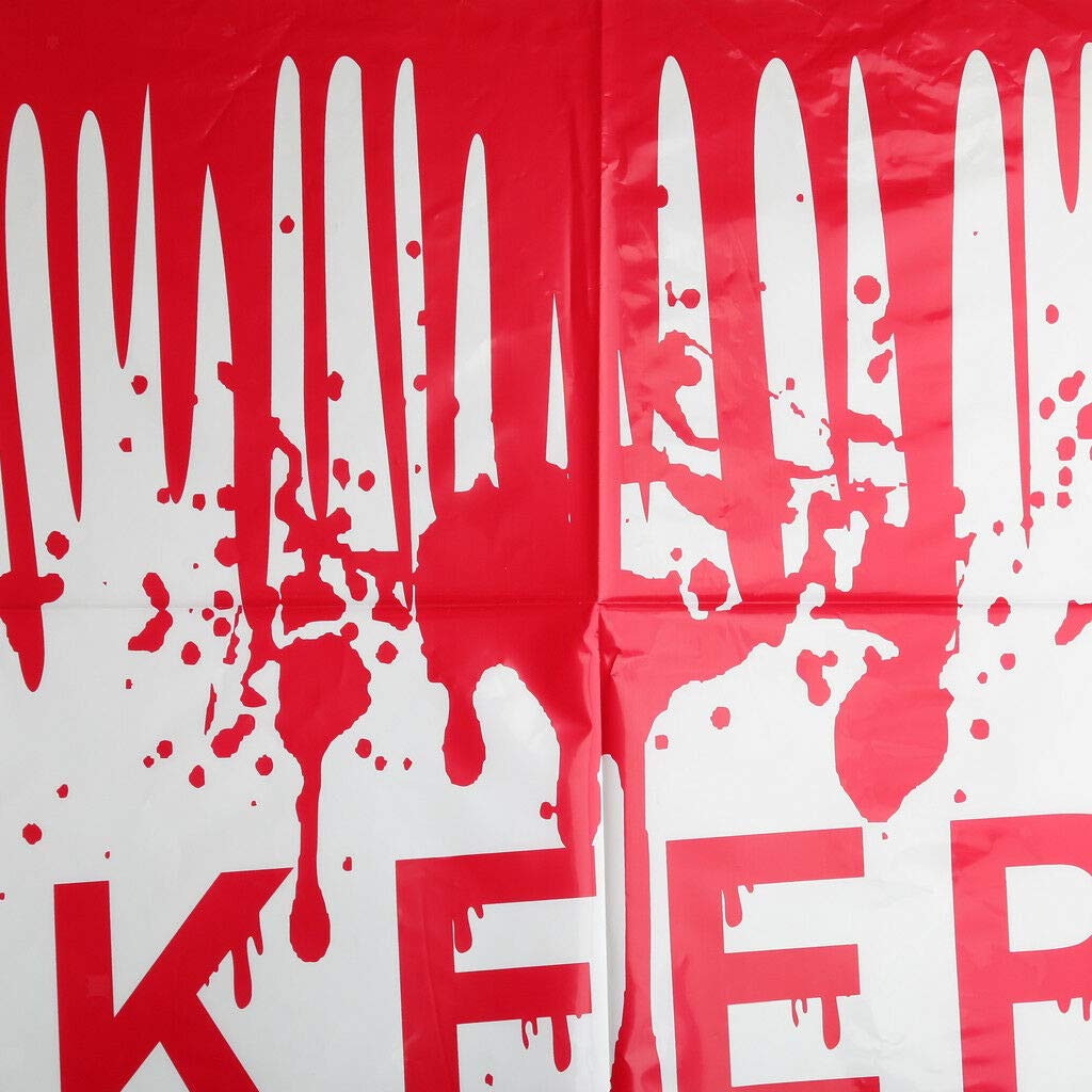 WHIZZO Bloody KEEP OUT Handprint Window Door Clings Horror Halloween ...