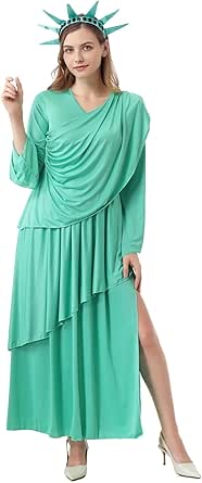 Amazon.com: yolsun Adult Lady Liberty Costume Women Statue of Liberty ...