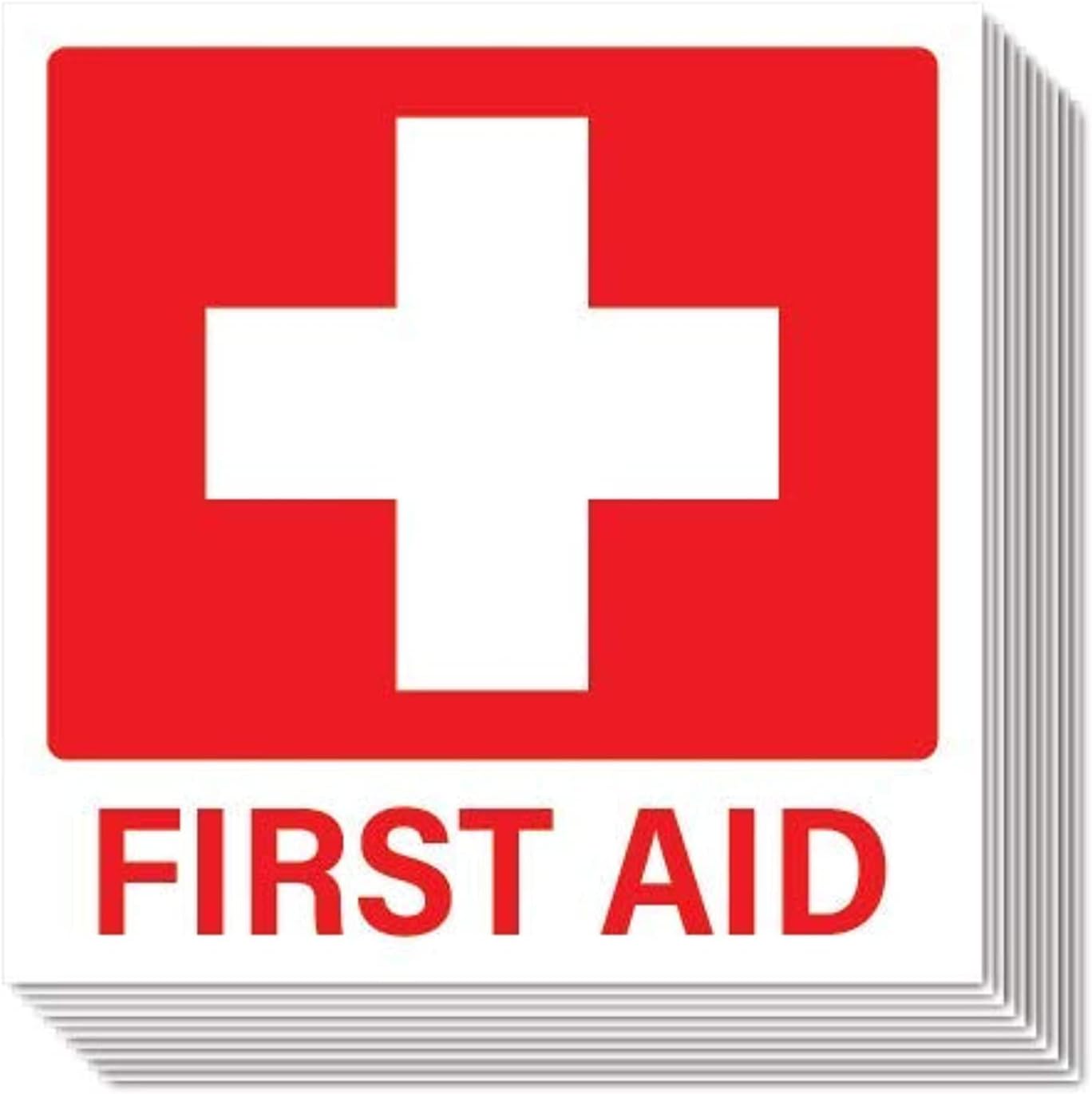 Amazon.com: 3PCS First Aid Sign Sticker for Home，Self-Adhesive ...