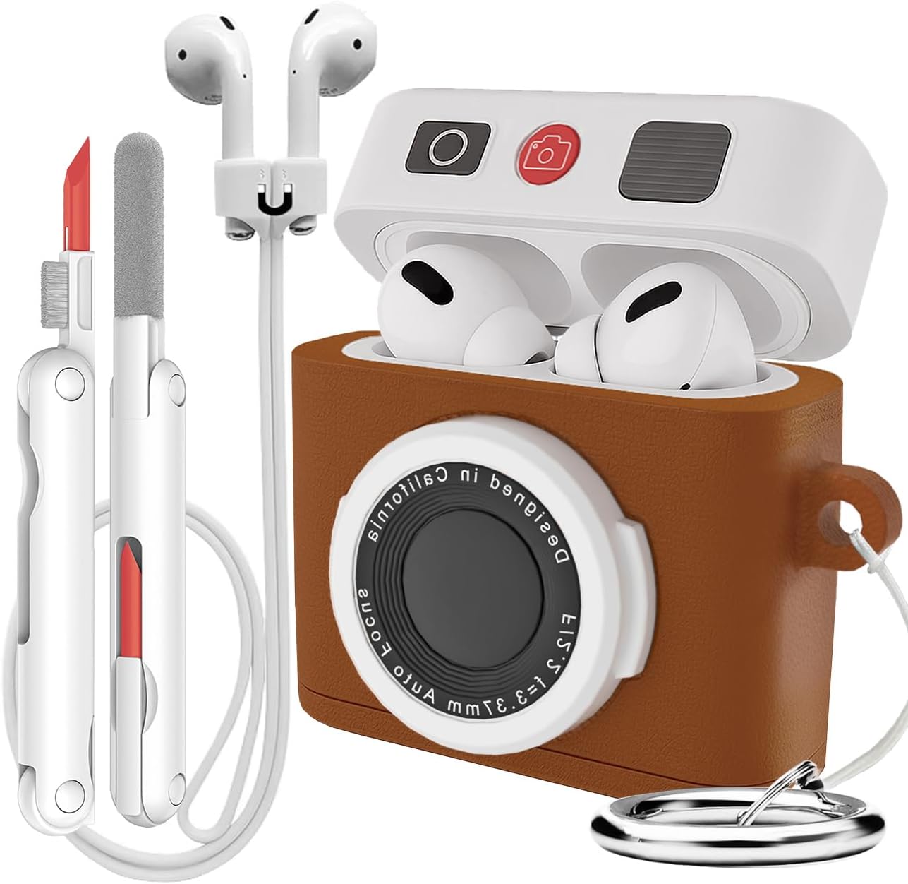 Amazon.com: for Airpods 4 Case Cover with Magnetic Anti-Lost Straps ...