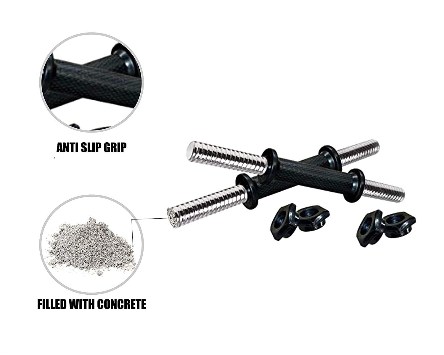 Buy NST Fitness Plastic Adjustable Dumble 2 Kg Set of PVC /with 1 Pair ...