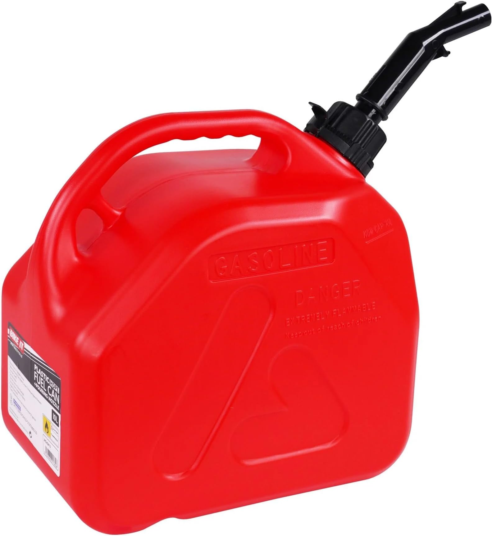 Bike It Flow Control Fuel Can Petrol Jerry Can 10L Easy Pouring With ...