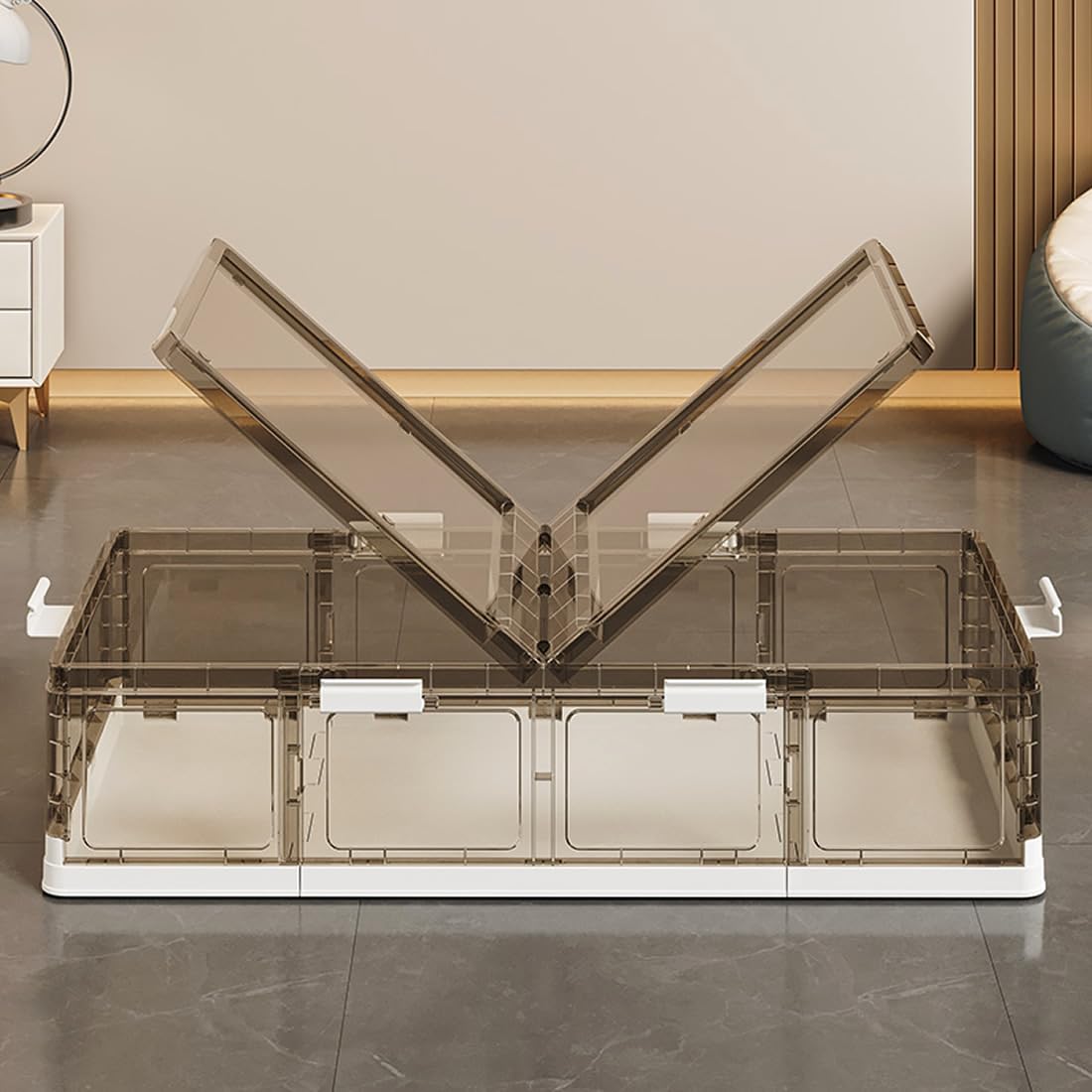 Amazon.com: Under Bed Storage with Wheels - 7.88'' High Under Bed ...