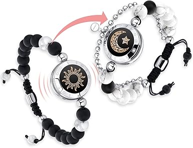 totwoo Touch Bracelets for Couples Long Distance Lights Up & Vibrating ...