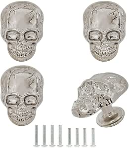 Mizhang Skull Cabinets Knobs, Skeleton Drawer Knobs Pulls 4PCS, Vintage ...