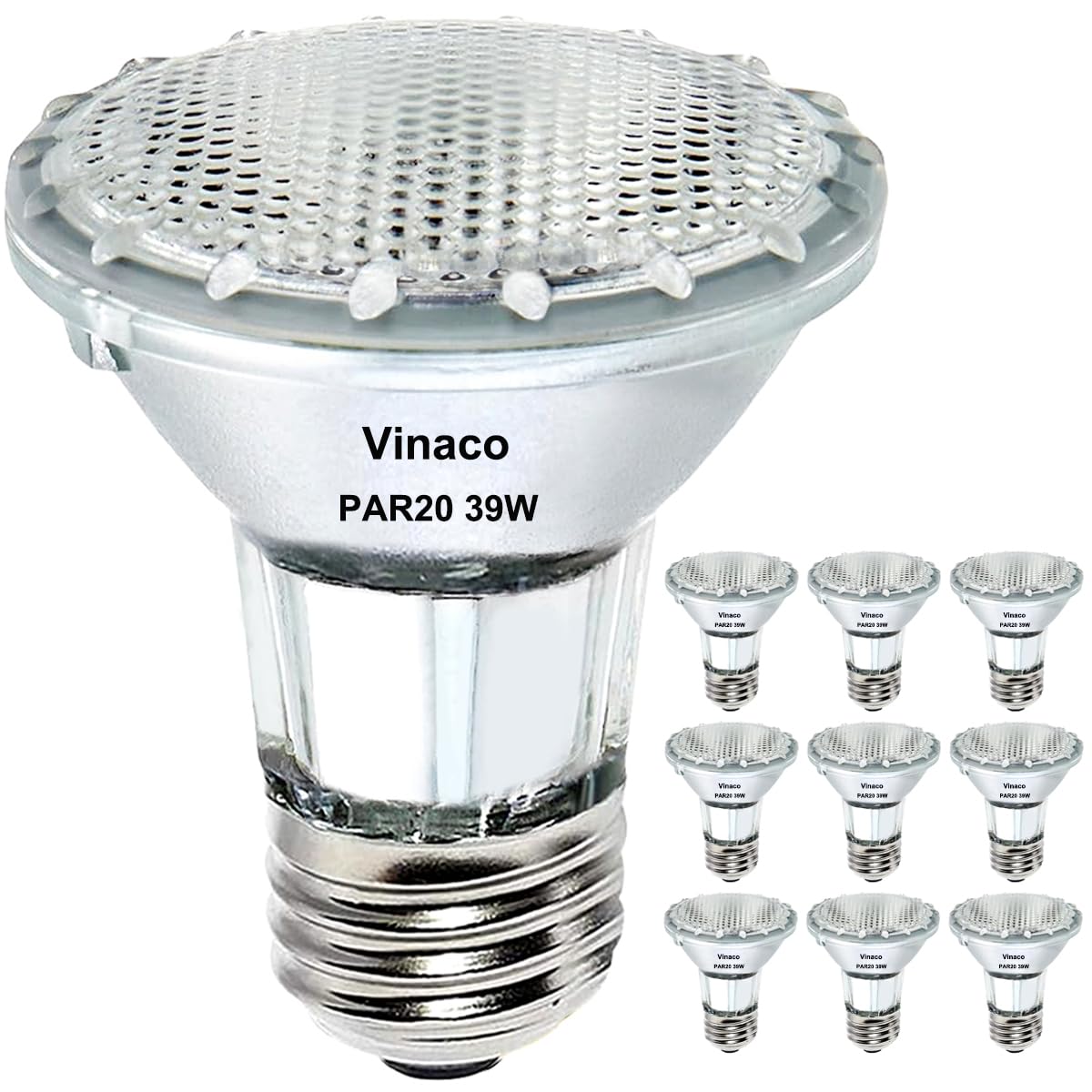 Snapklik.com : Vinaco PAR20 Flood Light Bulb, 9 Pack 39W 120V 480 ...