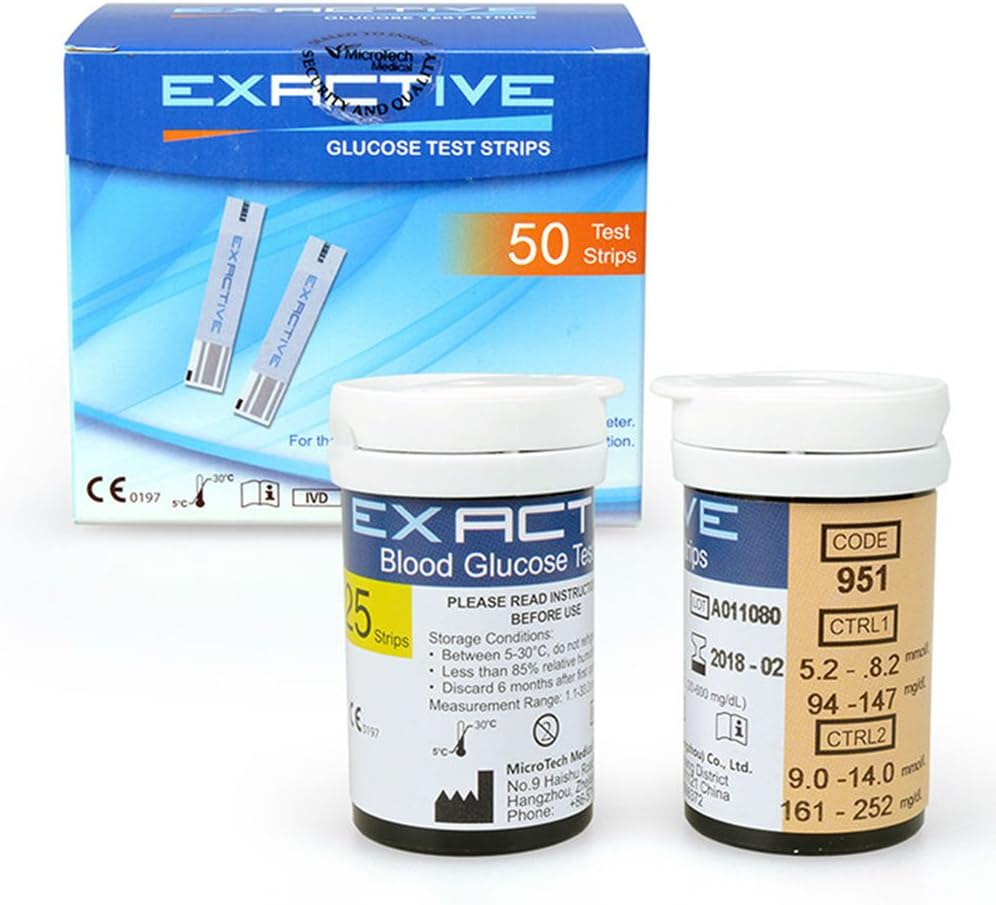 Amazon.com: MICROTECH MEDICAL 50 Tablets Test Strips 50 Blood Lancets ...