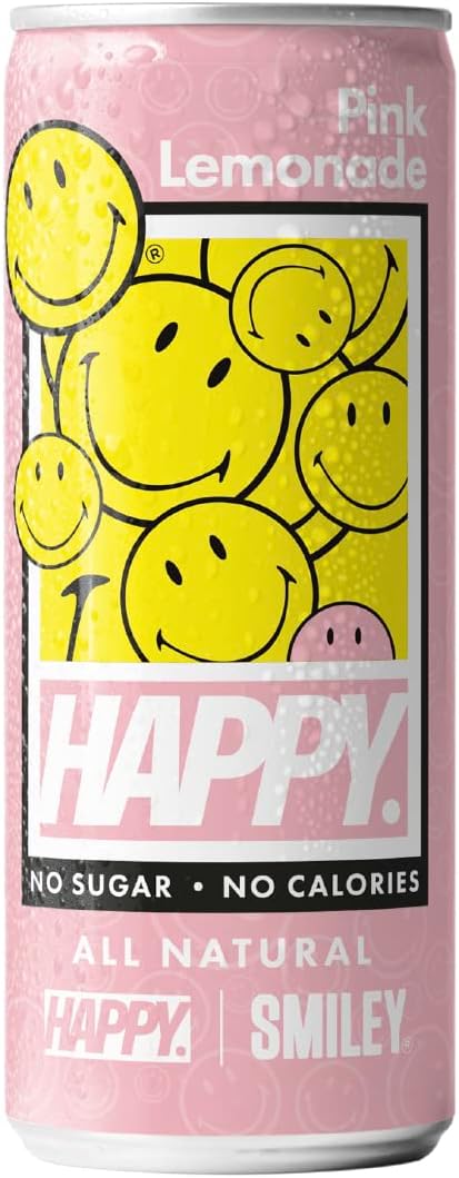 Happy Pink Lemonade Sparkling Soda | 24 x 250ml cans : Amazon.co.uk ...