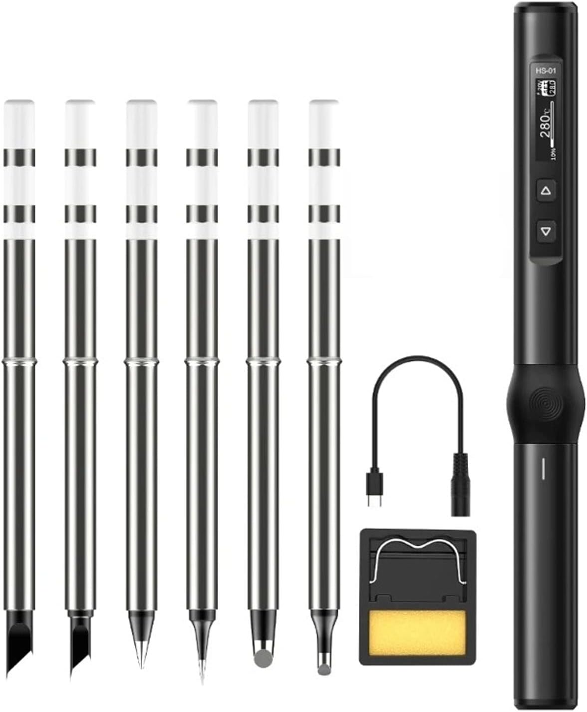 Soldering Iron Kit, Adjustable Temperature 80-420 ℃ 96W/65W Electronic ...