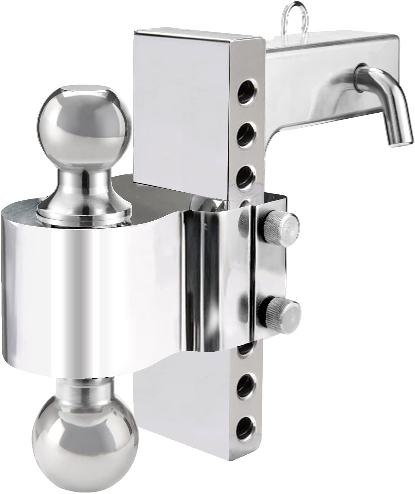 MAXXHAUL 50246 6 inch Drop 7 inch Rise Aluminum Adjustable Dual Ball ...