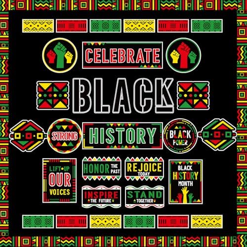 Amazon.com : Mooliwe 53 Pcs Black History Month Bulletin Board ...