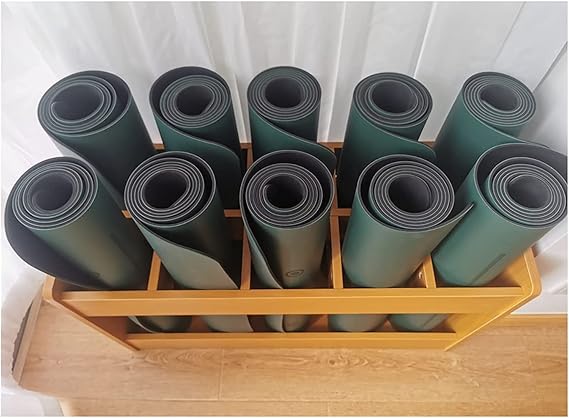 Amazon.com: KIZMIQ Wooden Yoga Mat Holder Box, Heavy Duty Freestanding ...
