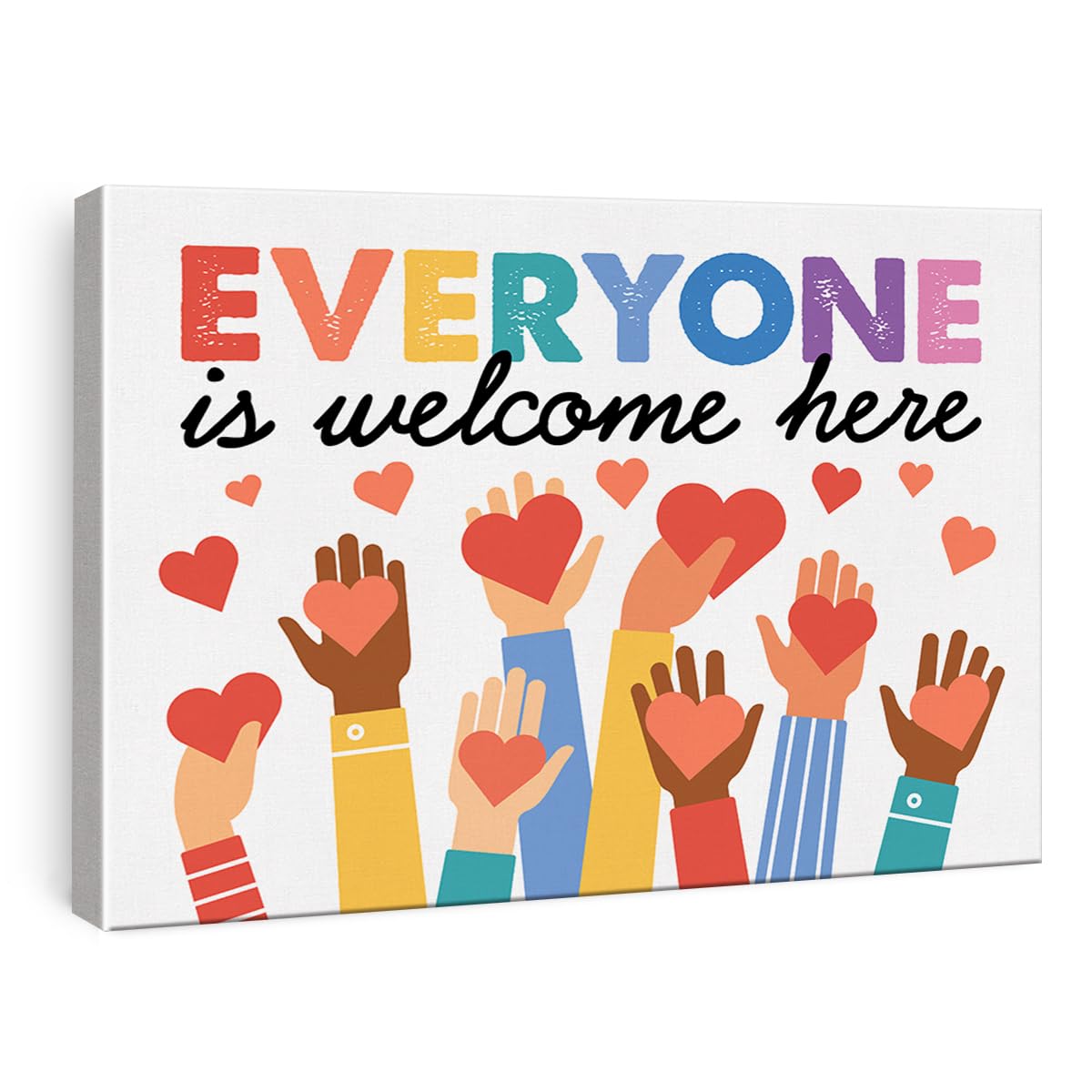 Amazon.com: Everyone Is Welcome Here Canvas Wall Art Decor ...