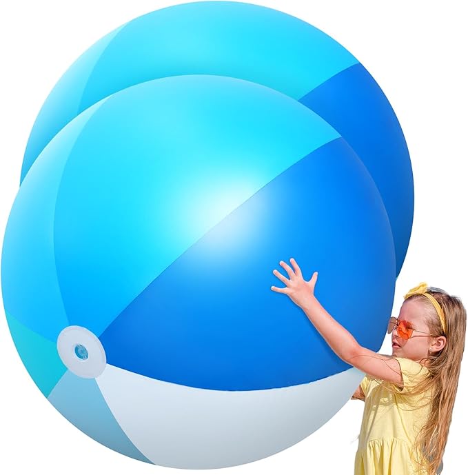 Amazon.com: Ceenna 2 Pcs 60 Inch Giant Beach Ball Large Inflatable Pool ...