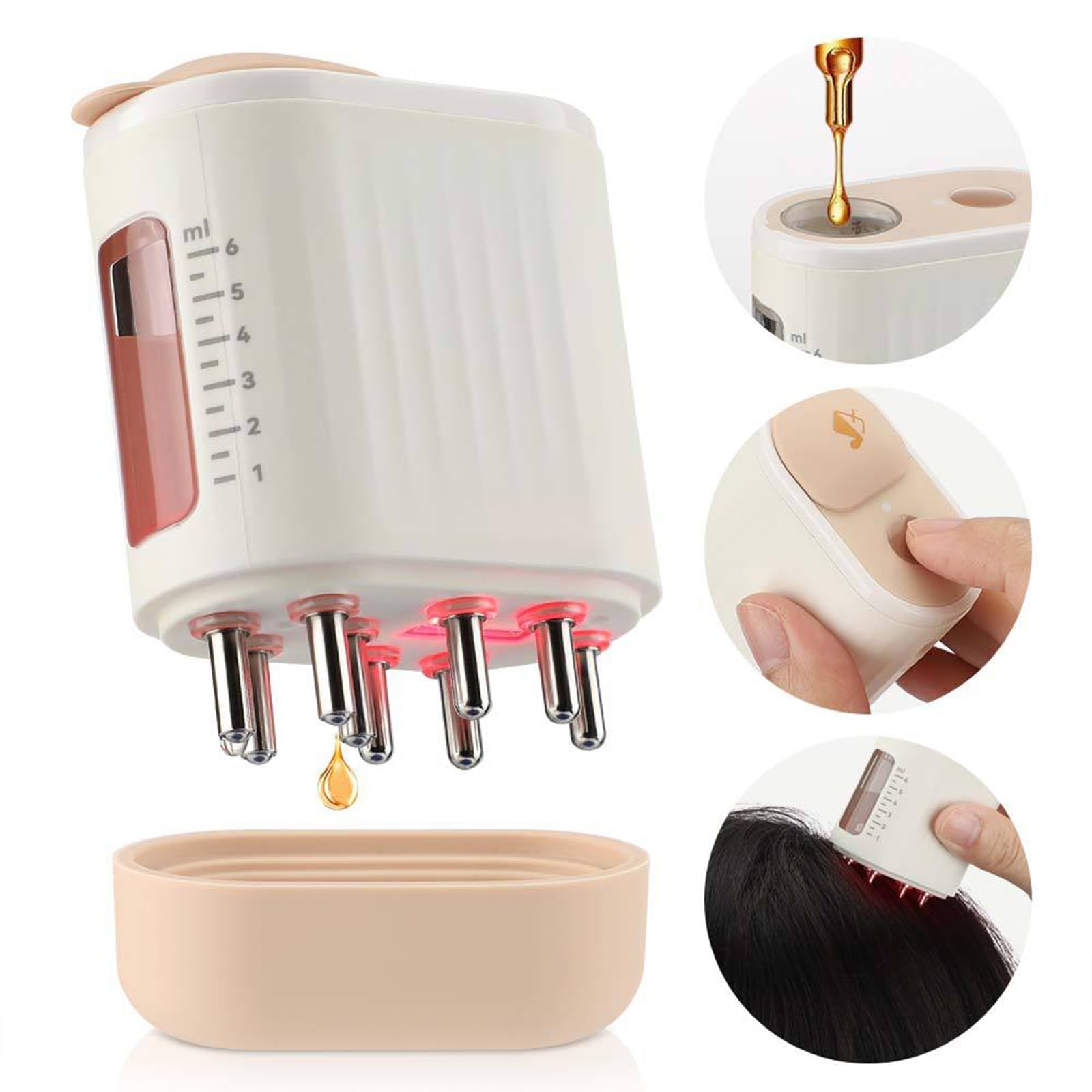 Amazon.com: Electric Hair Oil Applicator, 2 in 1 Hair Oiling Applicator ...