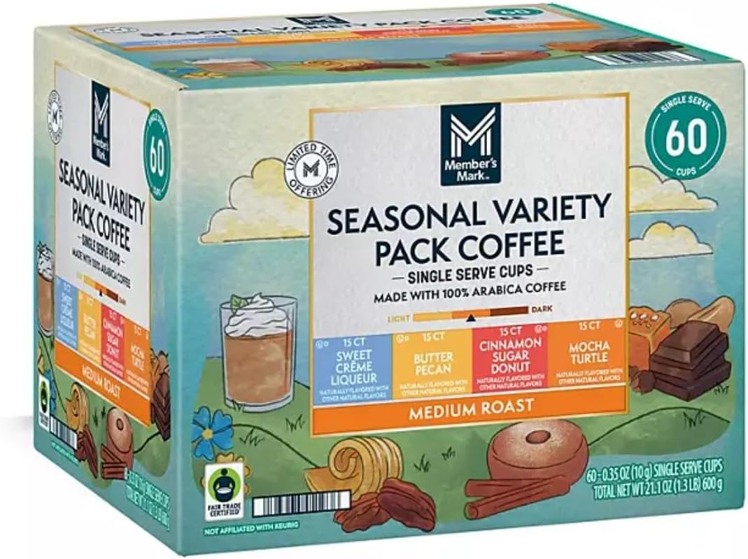 Amazon.com: Member Mark K-Kups Spring Seasonal, Variety Pack, Kcups 60 pk. : Grocery & Gourmet Food