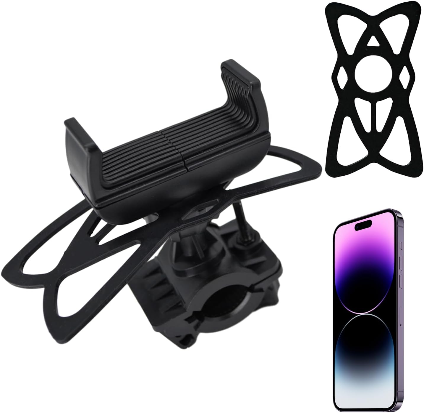 Amazon.com: AUCELI Motorcycle Bike Phone Mount, ABS Quick Release ...
