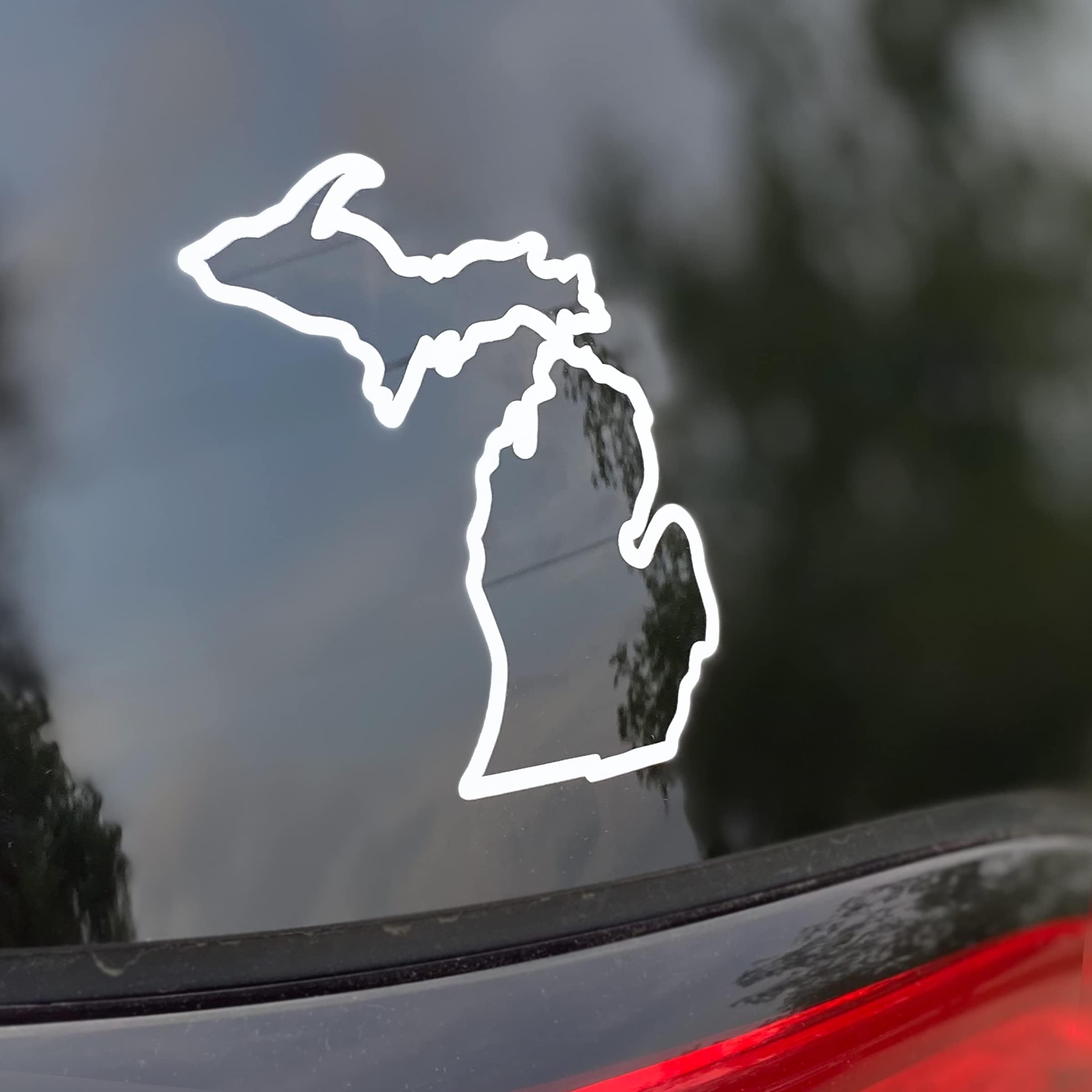 Amazon.com: Michigan Outline Sticker Self Adhesive Vinyl Decal Sticker ...