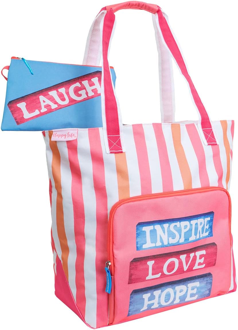 Amazon.com: Magid Women's Large Nylon Inspire Love Hope Tote & Pouch ...