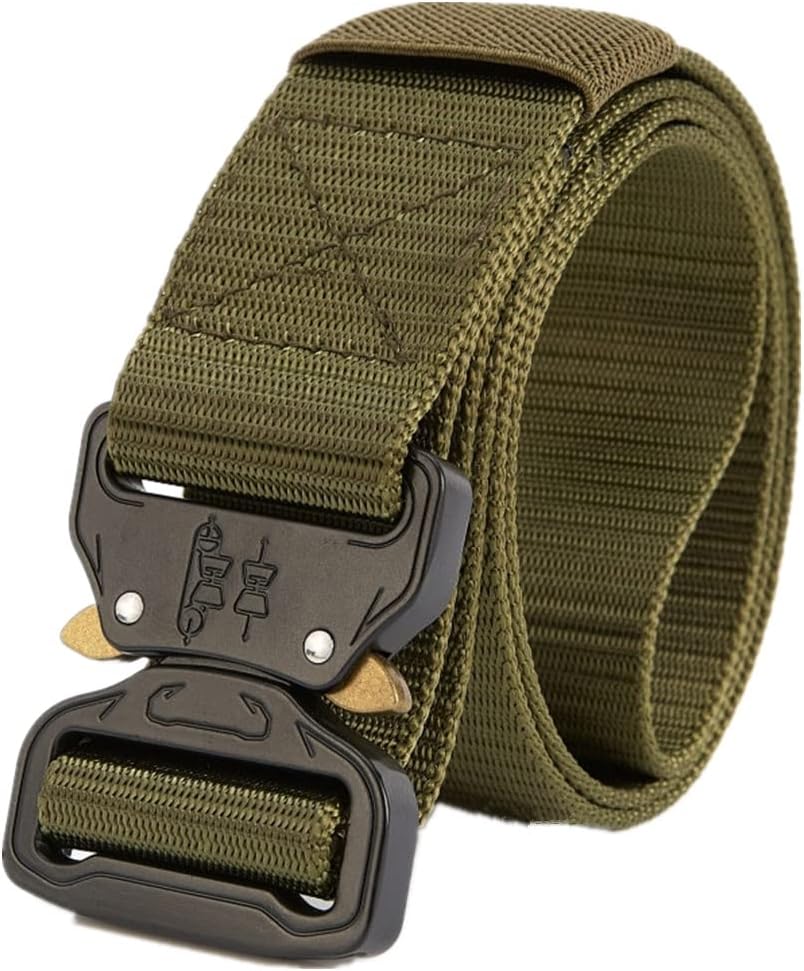 Tactical Belts for Men，Military Work 1.5" Nylon Web Hiking Belt (Army ...