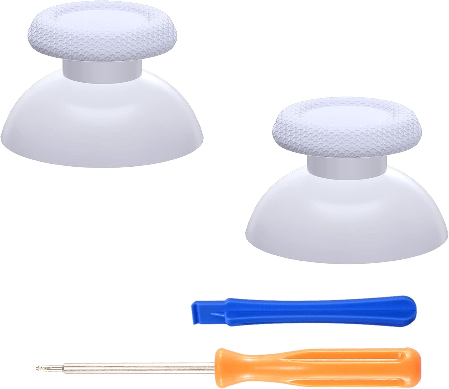 Amazon.com: eXtremeRate Solid White Replacement Thumbsticks for PS5 ...