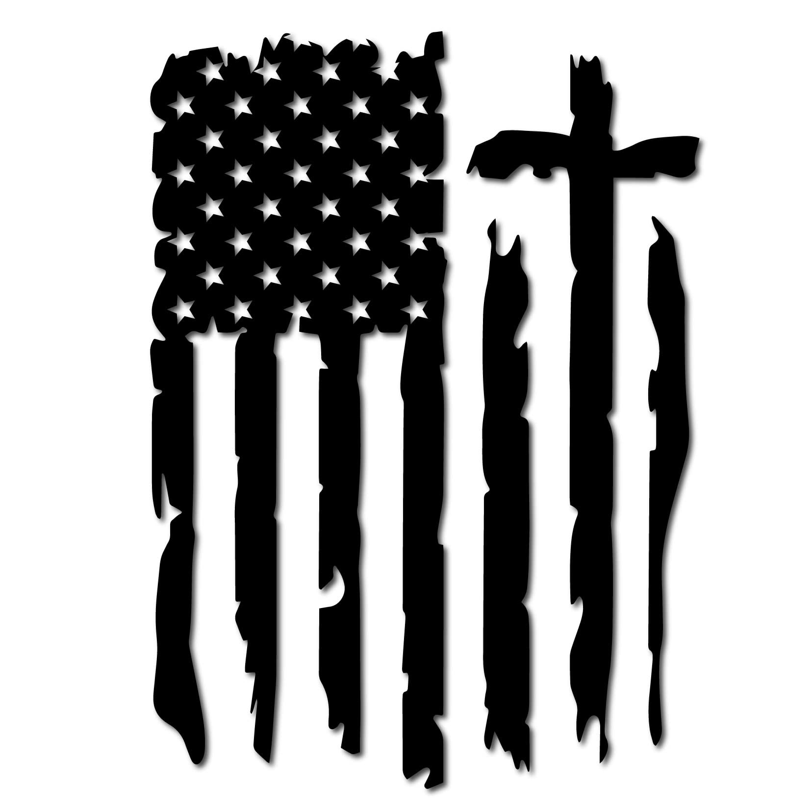 Amazon.com - Patriotic American Flag with Cross - Cristian Solider ...