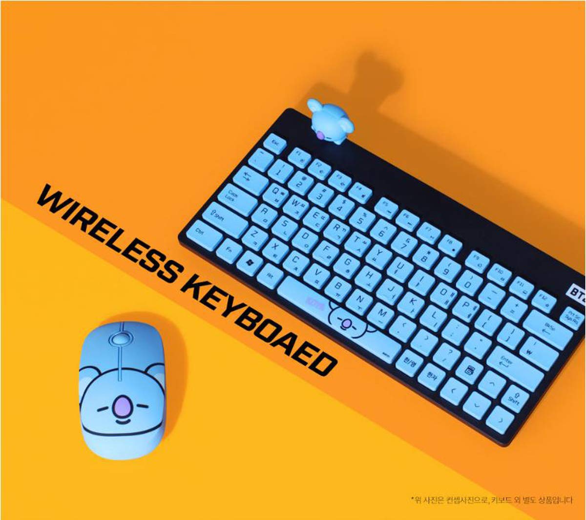 Teclado inalámbrico con figura BT21 de Royche (azul (K...B07LGJP1N5 ...