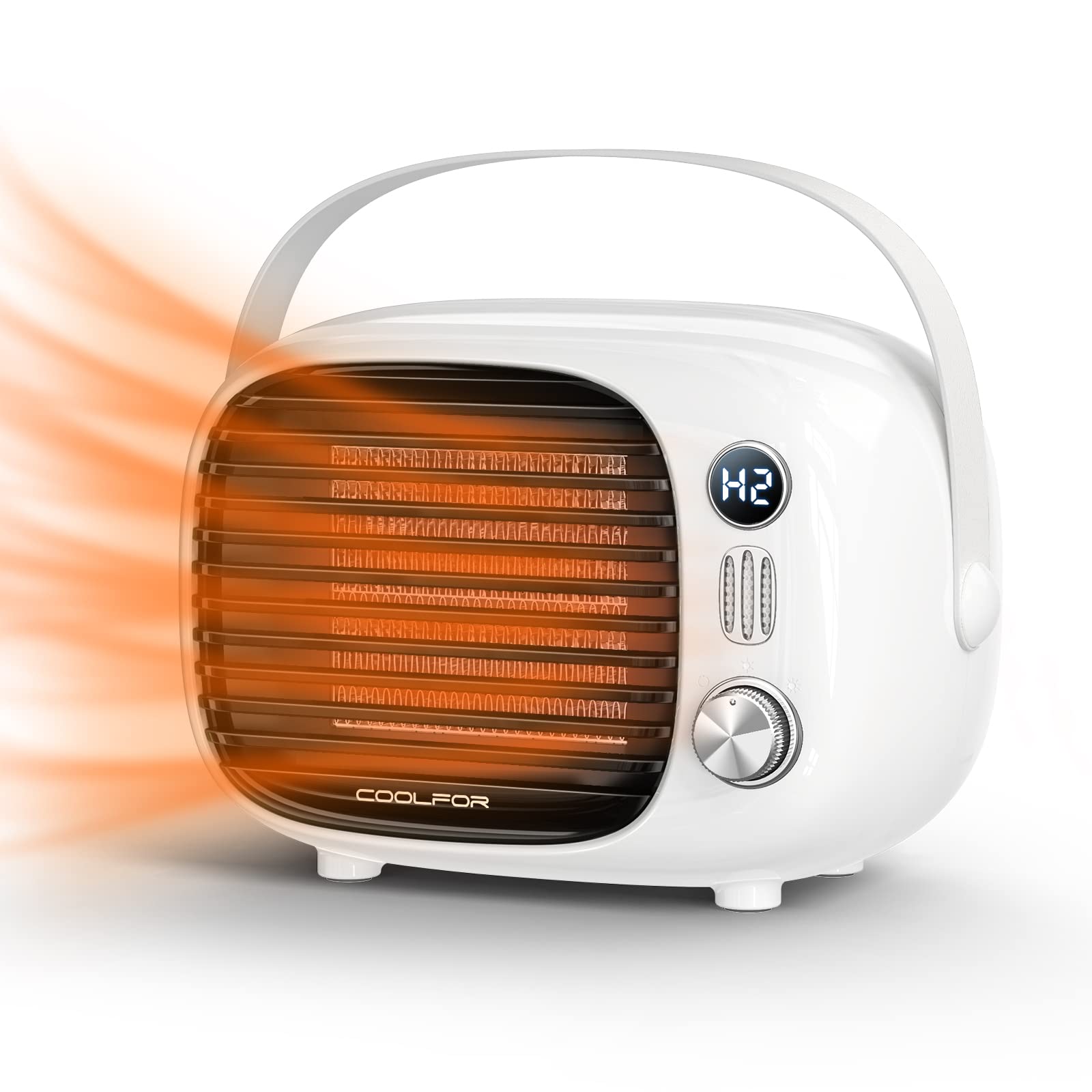 Amazon.com: Coolfor Space Heater,Fast Heating Desk Heater with ...
