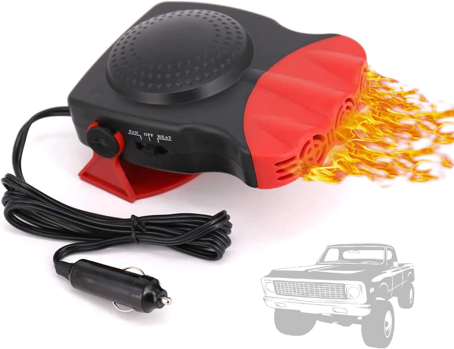 Portable Car Heater 12V 150W Car Defroster Windshield Defogger,3 in 1 ...