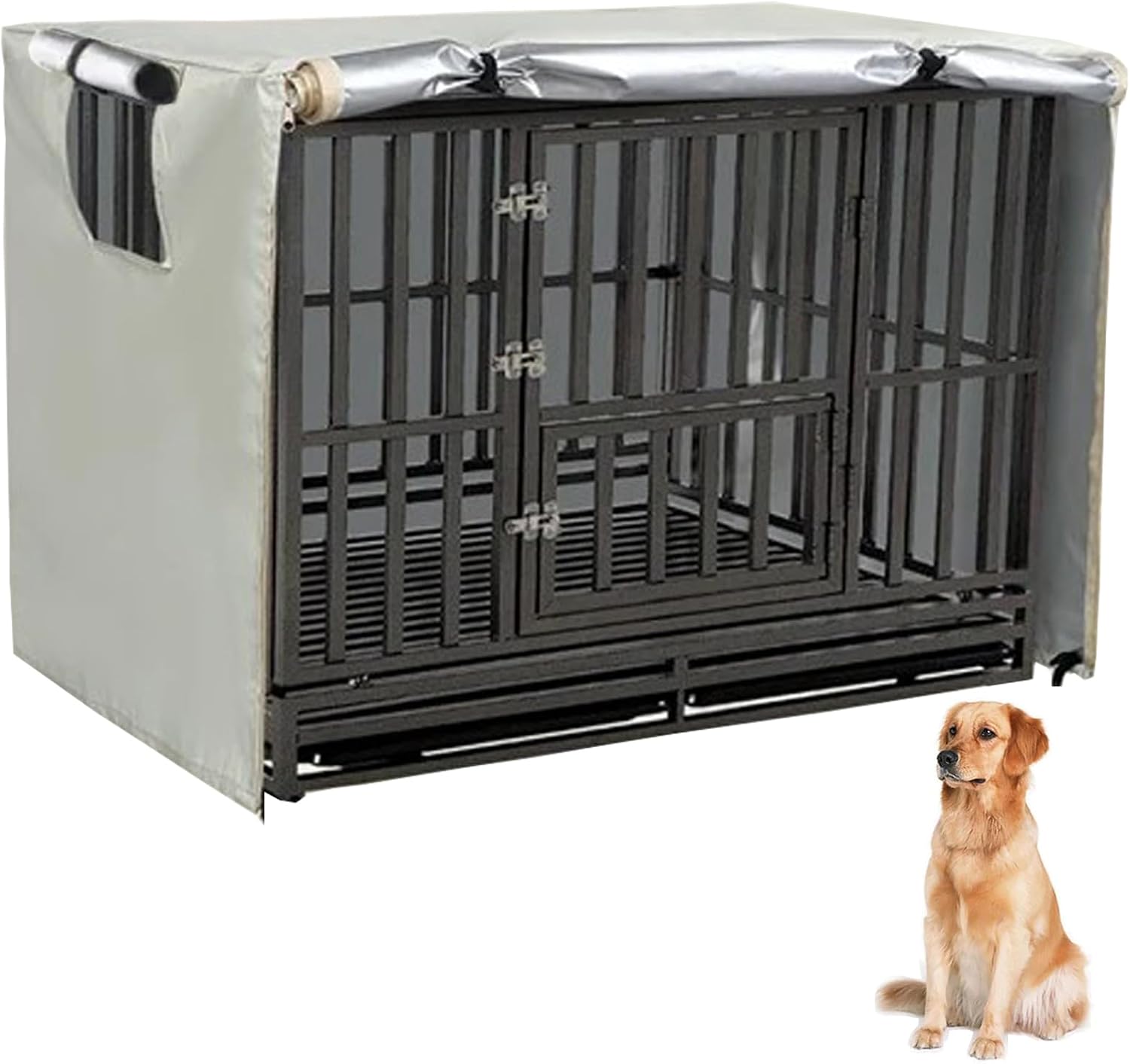 VADO VLTRA Dog Crate Cover, Sun-resistant Outdoor Dog Cage Cover Oxford ...