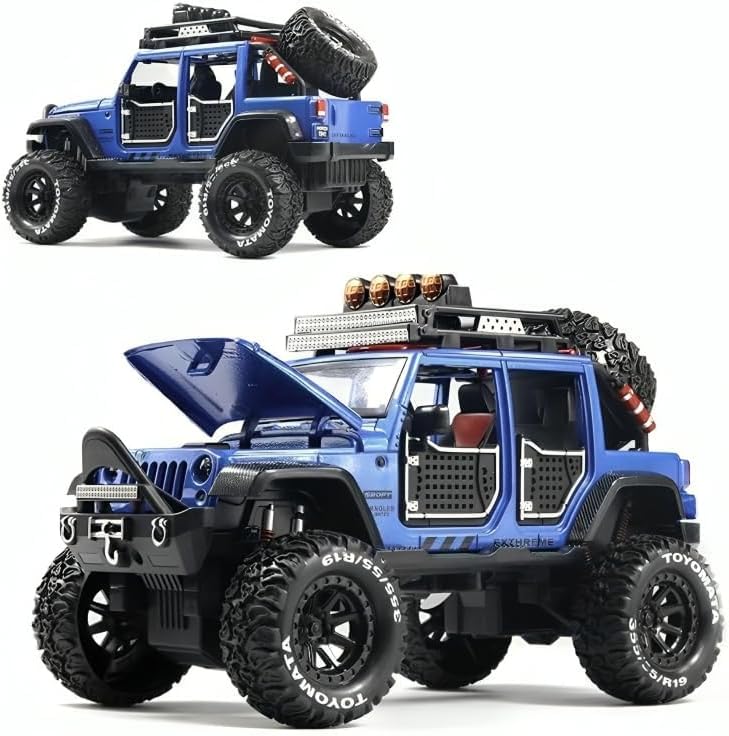 Galaxy Hi-Tech Thaar Jeep Wrangler Alloy Pickup 1:24 Scale Model Car ...